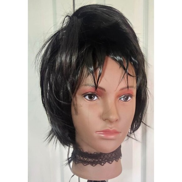 Hair | Short Black Wig Lydia Deetz Beetlejuice Witch Adult Costume ...